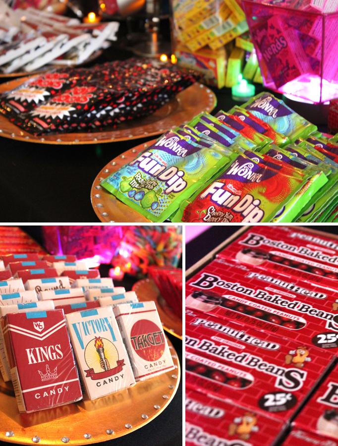 80 s Themed Candy Bar Real Party Soiree Event Design
