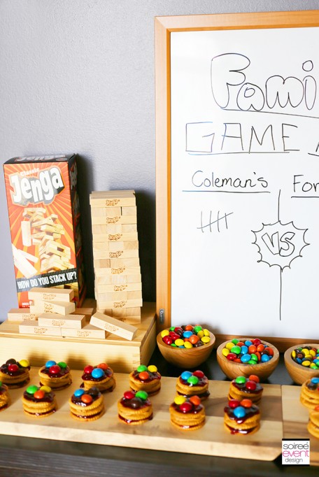 Host a Family Game Night In Party with Yummy Snacks! - Soiree Event Design
