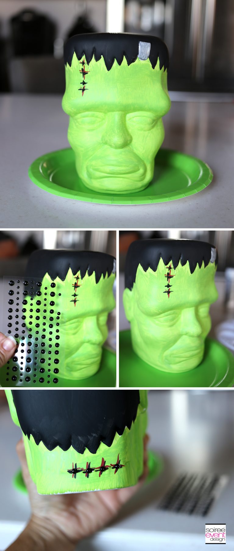 DIY Halloween Decor - How to Make a Frankenstein Pedestal - Soiree ...