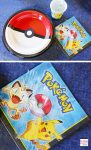 Pokemon Party Ideas - Dining Table + DIY Pokemon Pokeball Plates ...