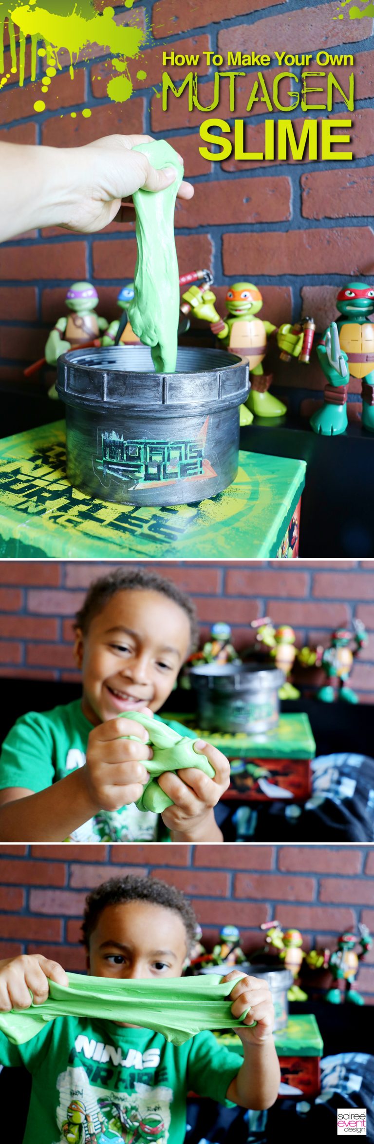 Ninja Turtles Party Ideas - Make Ninja Turtles Mutagen Slime! - Soiree ...