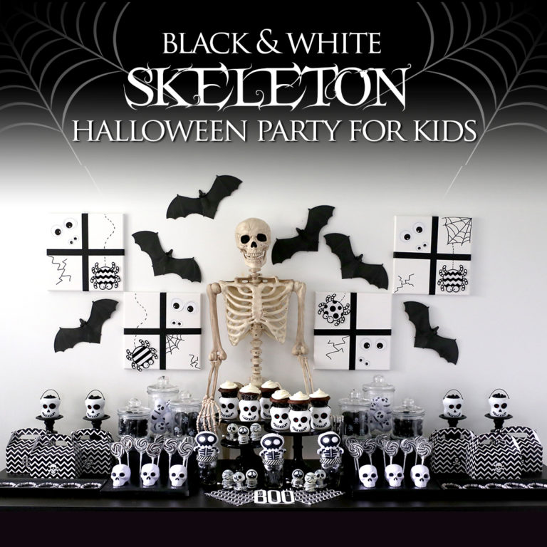 Skeleton Halloween Party For Kids + Free Printables - Soiree Event Design